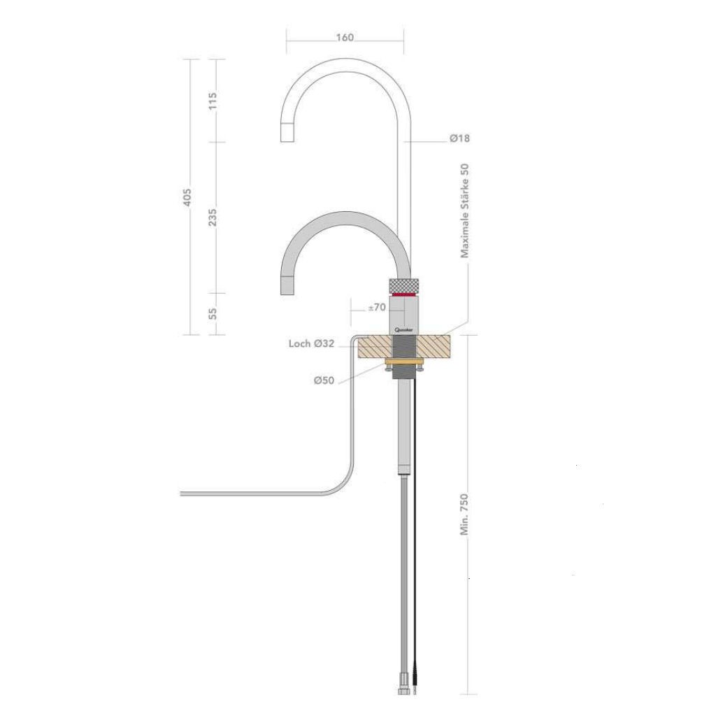 Quooker Nordic Round single tap PRO3