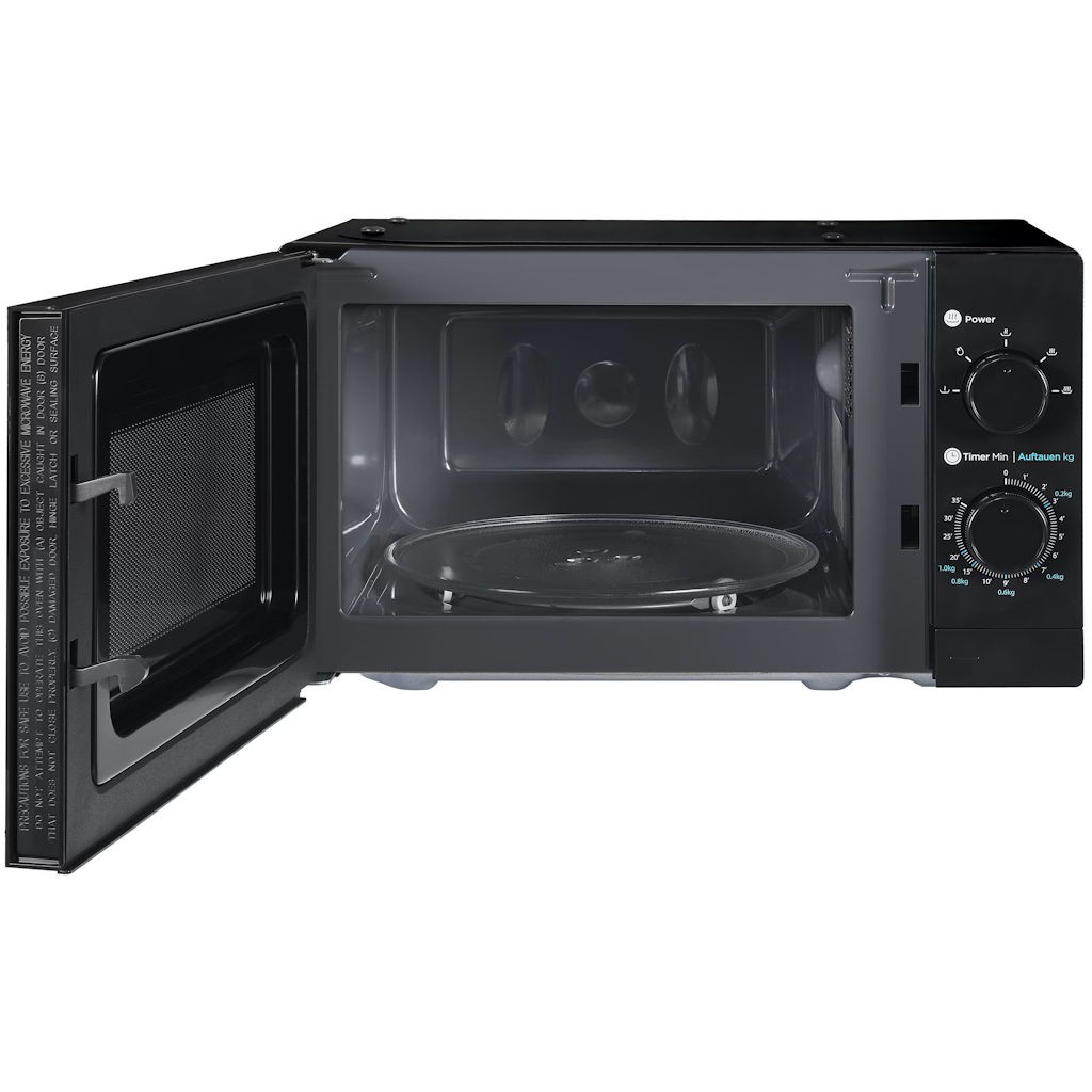 Stand-/Unterbau Mikrowelle schwarz mit 700 Watt Mikrowellenleistung