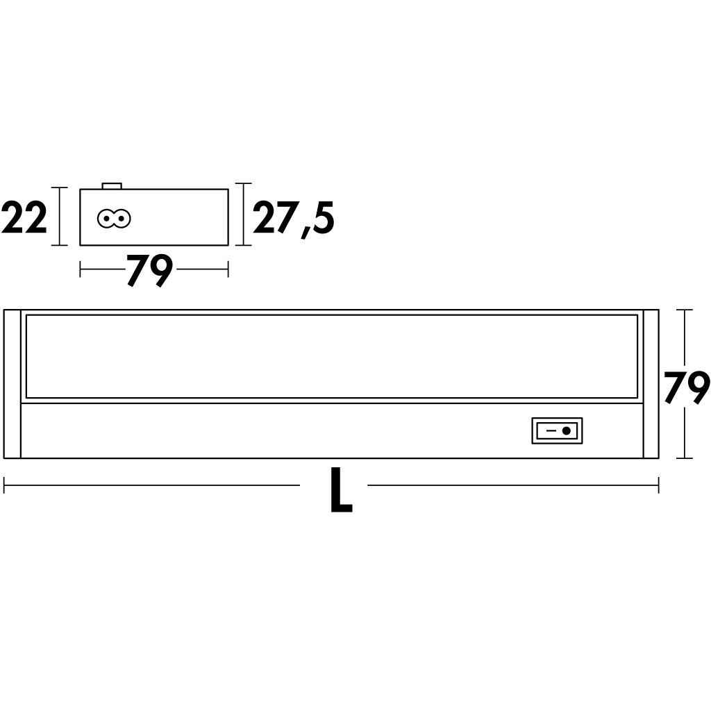 Lily Neo LED Unterbauleuchte mit Schalter