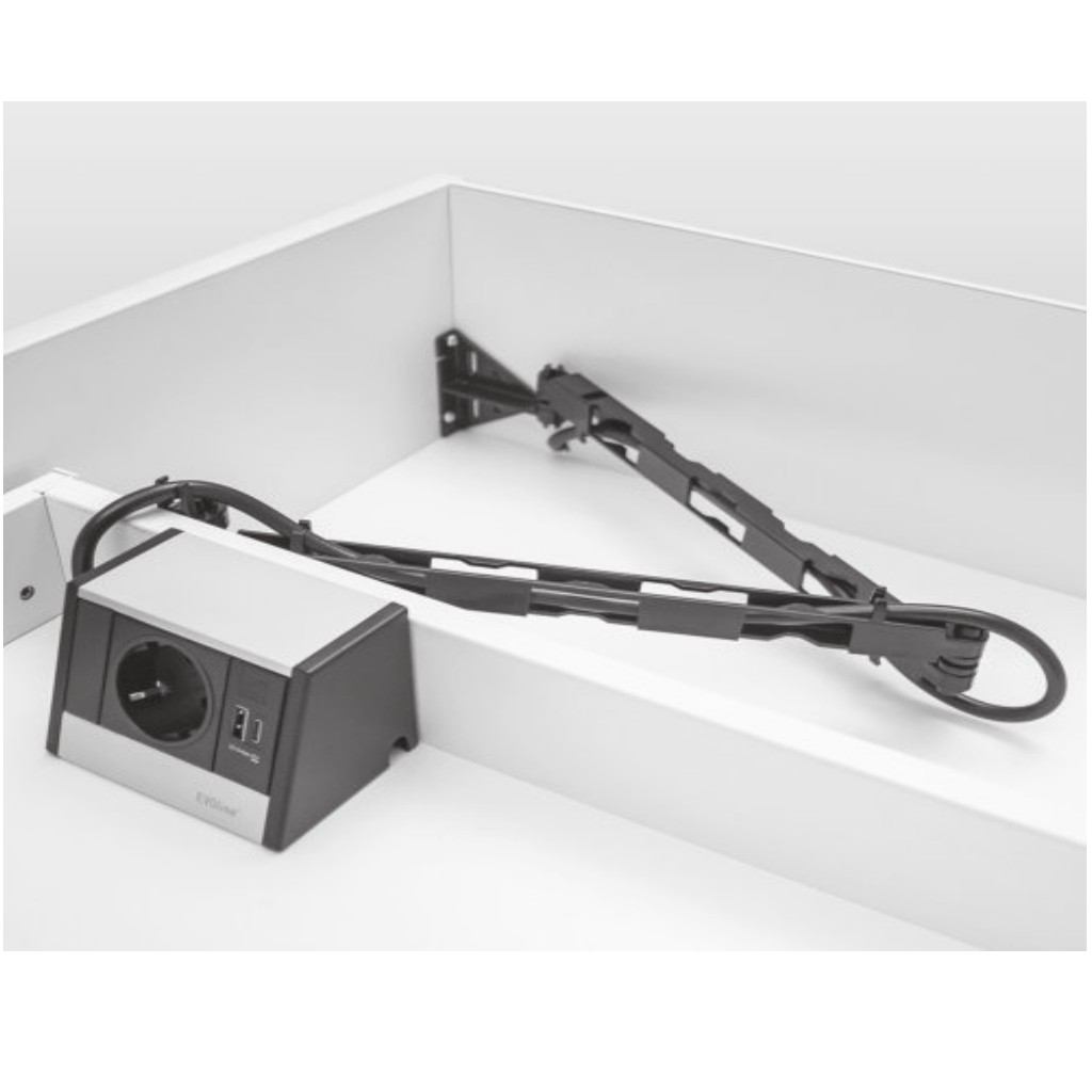 Evoline® Wing1 mit 1-fach Steckdose und USB A + USB C Charger