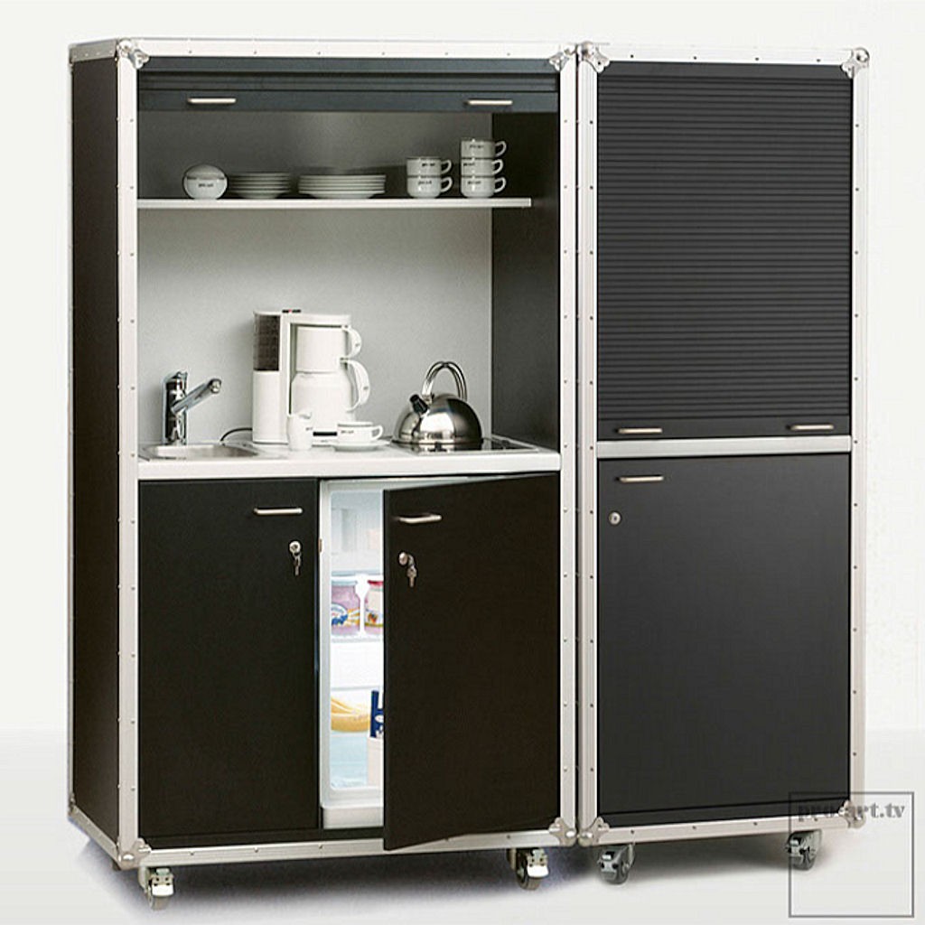 pro-art casekitchen light - mobile Schrankküche im Flightcase mit Rollen