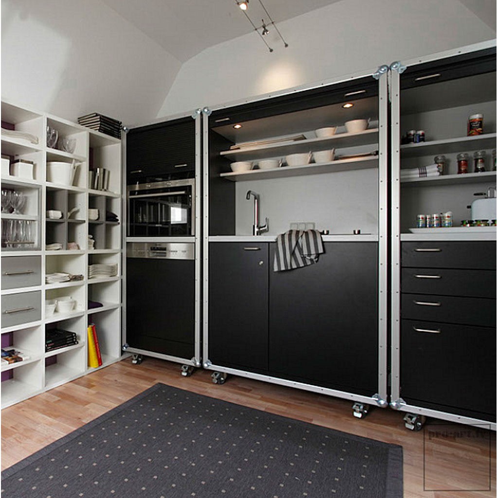 pro-art casekitchen light - mobile Schrankküche im Flightcase mit Rollen